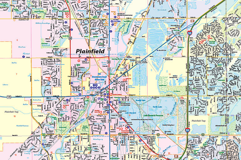Plainfield IL Map, Interactive Map of Plainfield - Town Square Publications